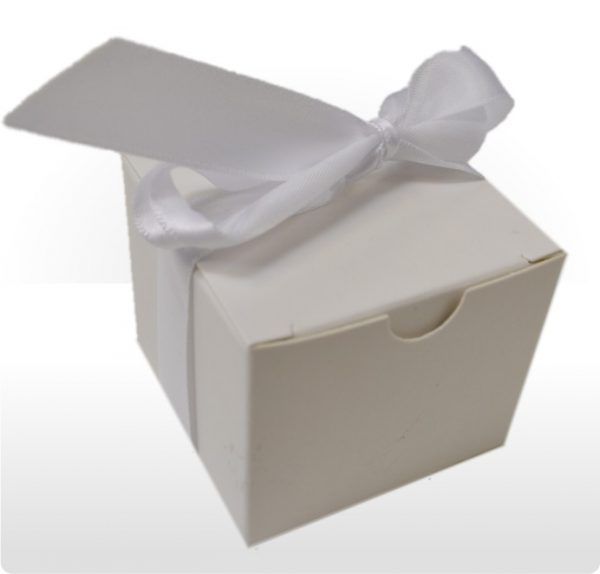 Small White Gift Box with Ribbon - Stockpak