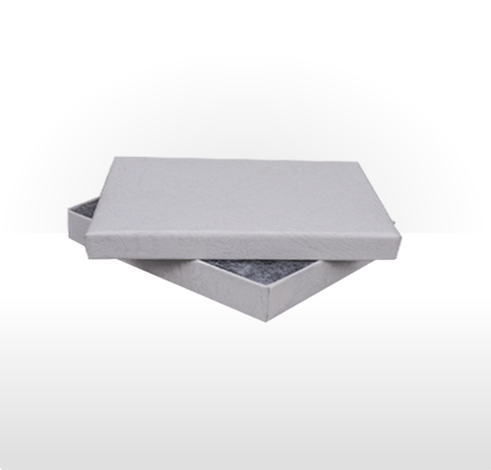 White Paper Covered Cotton Filled Gift Box 172 x 123 x 17mm - Stockpak