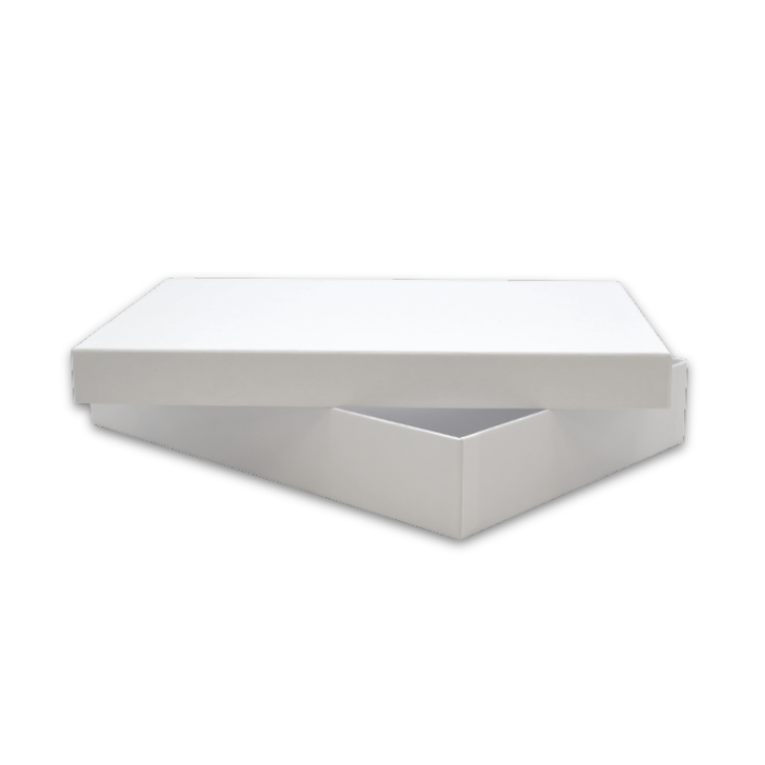 Extra Large White Gift Box Fine Linen 275 x 195 x 50mm - Stockpak