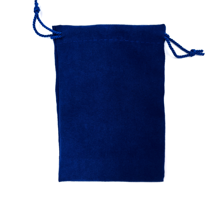 Medium Blue Recycled Suede Pouch - Stockpak