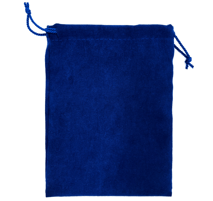 Large Blue Recycled Suede Pouch - Stockpak