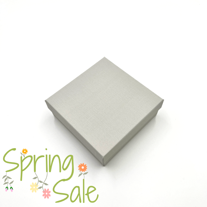 Medium Grey Cardboard Gift Box - Stockpak