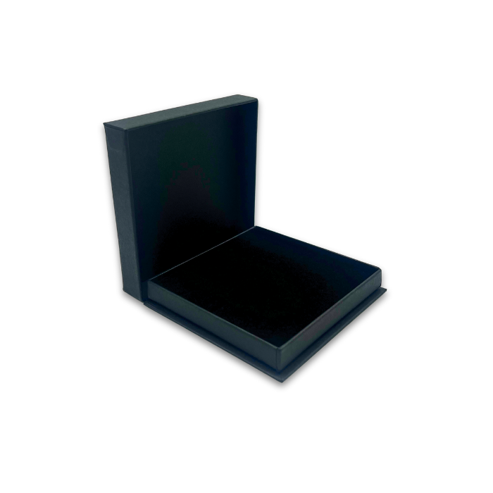 Black Paper Hinged Postal Pendant Display Box - Stockpak