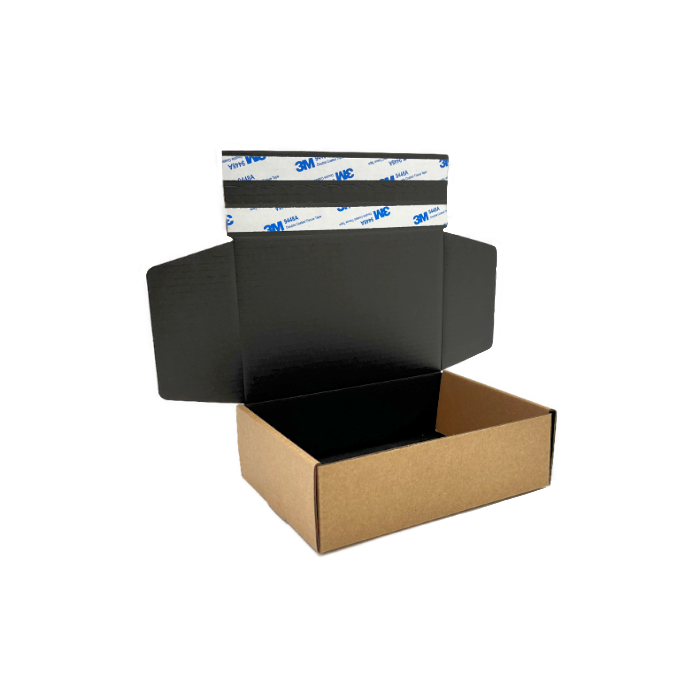 Medium Black Cardboard Flatpack Postal Box - Stockpak