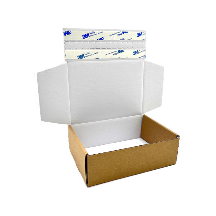 Medium White Cardboard Flatpack Postal Box - Stockpak