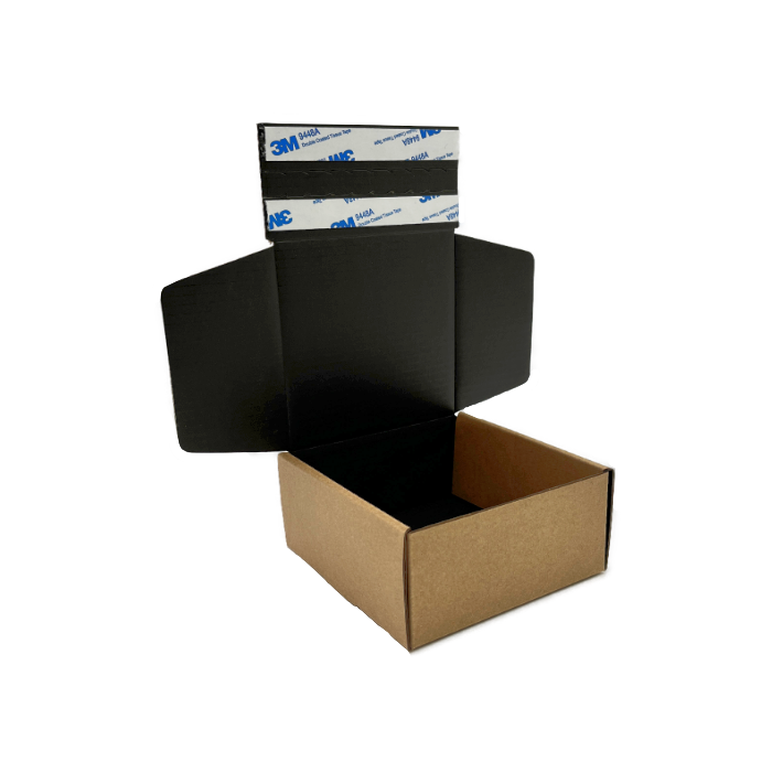 Small Black Cardboard Flatpack Postal Box - Stockpak